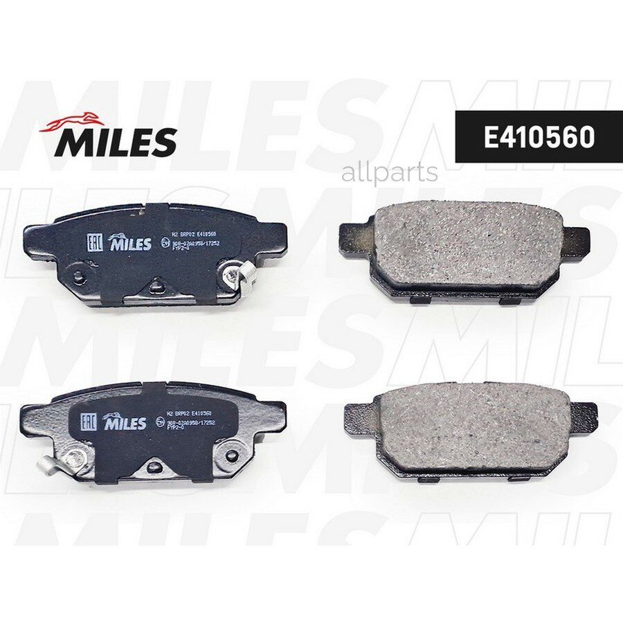MILES E410560 Колодки тормозные SUZUKI SWIFT 10- зад. LowMetallic