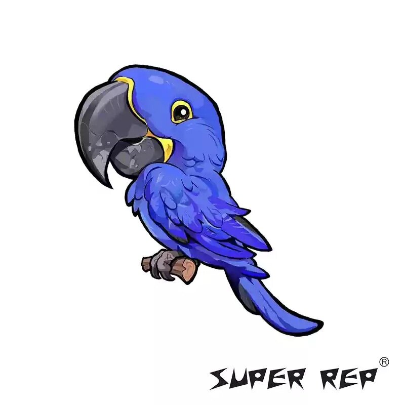 SuperRep Animal Planet Серия благоприятных зверей Магнит на холодильник Красный и зеленый цветок миндаля Фиолетовый Синий Серый Попугай Периферийное магнитное притяжение