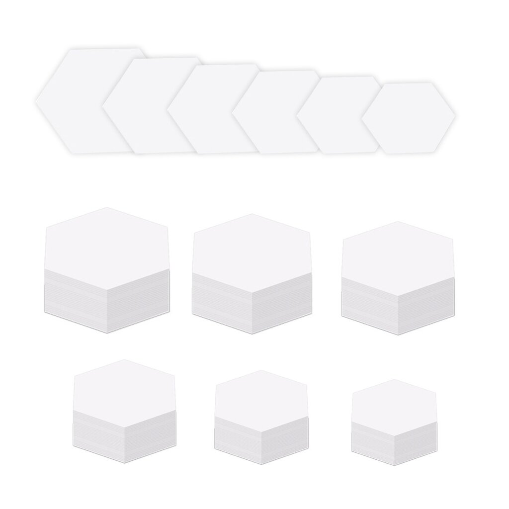 6 Различных по Размеру Бумажных Кусочков для Проекта Лоскутного Шитья