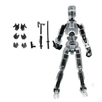 Фигурка Titan 13 Air Bound, многосуставная, подвижная, 3D печать, шарнирный робот Lucky 13, прозрачный, белый, 1 шт.