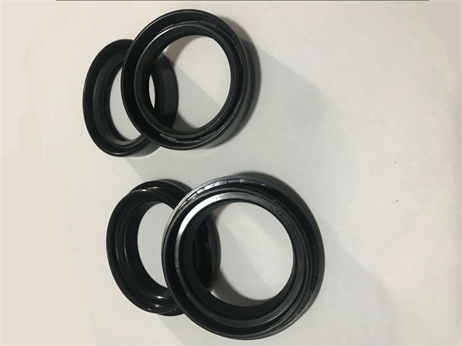 4 шт. Черные резиновые мотоциклетные передние вилки амортизатора маслоуплотнительные кольца + пыльники 47x58x11 мм