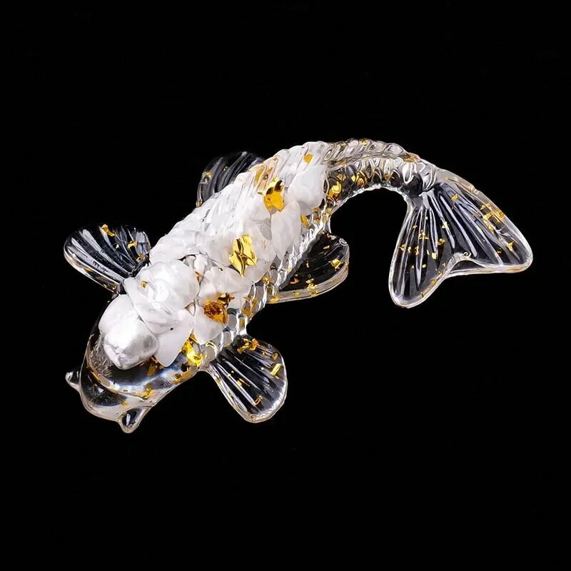 Фигурка рыбы кои из натурального кристалла