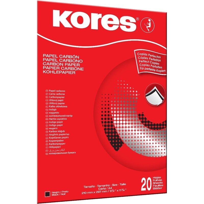 Бумага копировальная черная KORES 1200 пачка 20л. '7528942
