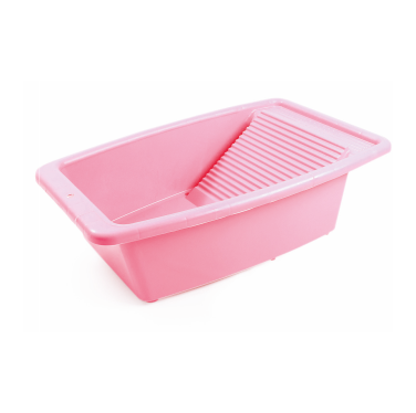 Таз 34 л со стиральной доской, пластик, цветной