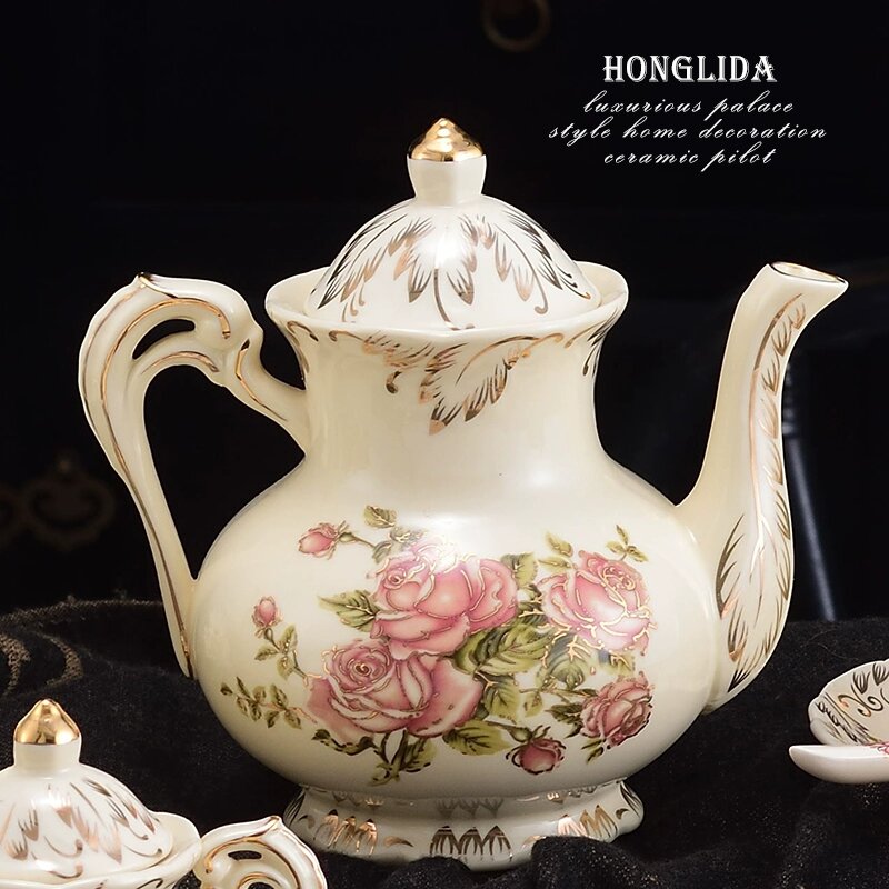 Кофейник в европейском стиле для заваривания кофе, чайник для молочного чая, набор керамических кофейников для дома,