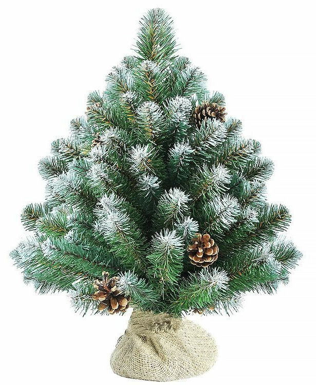 Елка настольная в мешочке Императорская заснеженная 60 см, ПВХ, царь елка ИПС-60