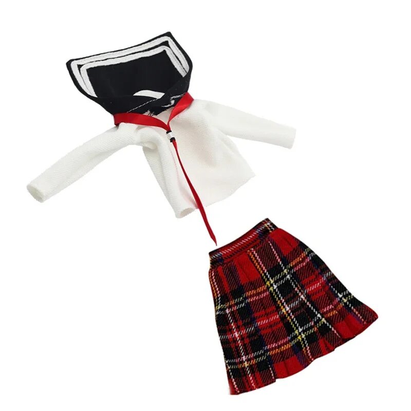 Школьная форма для кукол 1/6, плиссированная юбка