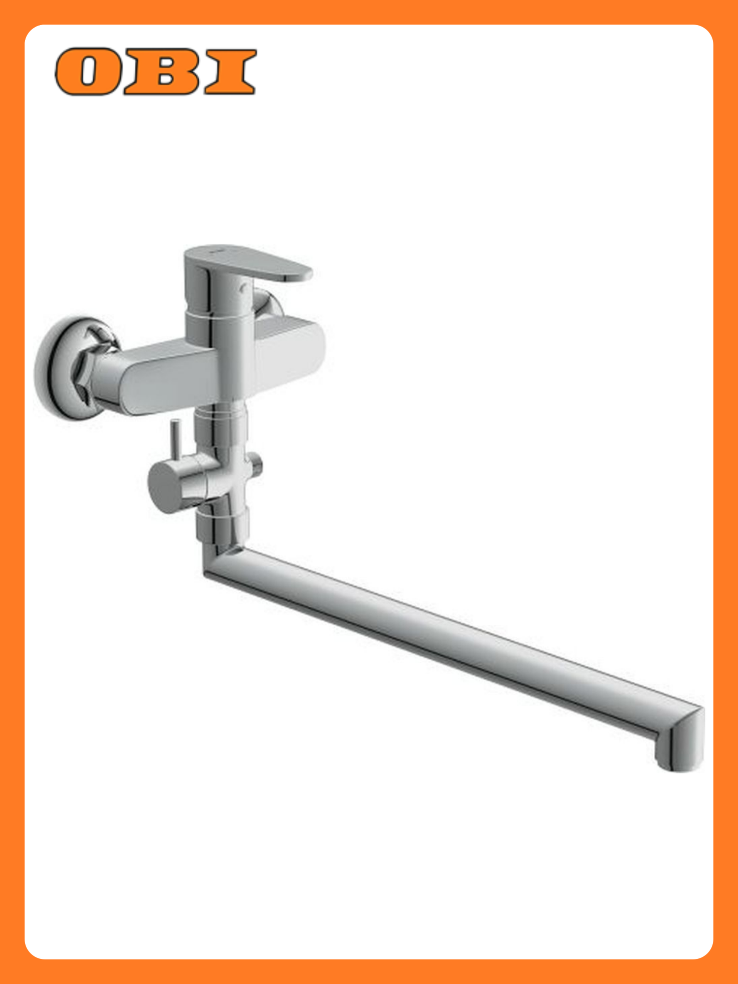 Смеситель Cersanit Cariva 63028, латунь, рычажный, для ванны, поворотный излив