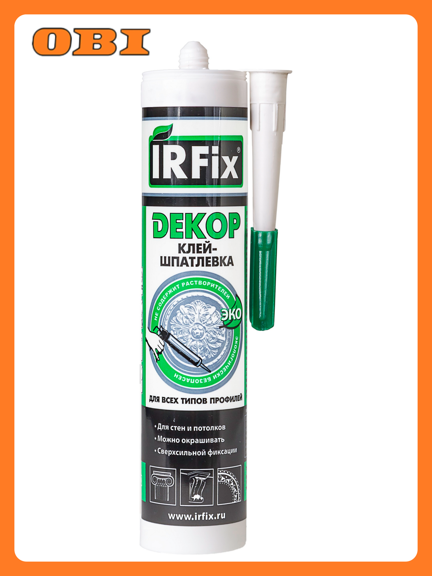 Клей-шпатлевка для лепнины IRFIX DECOR белый 310 мл