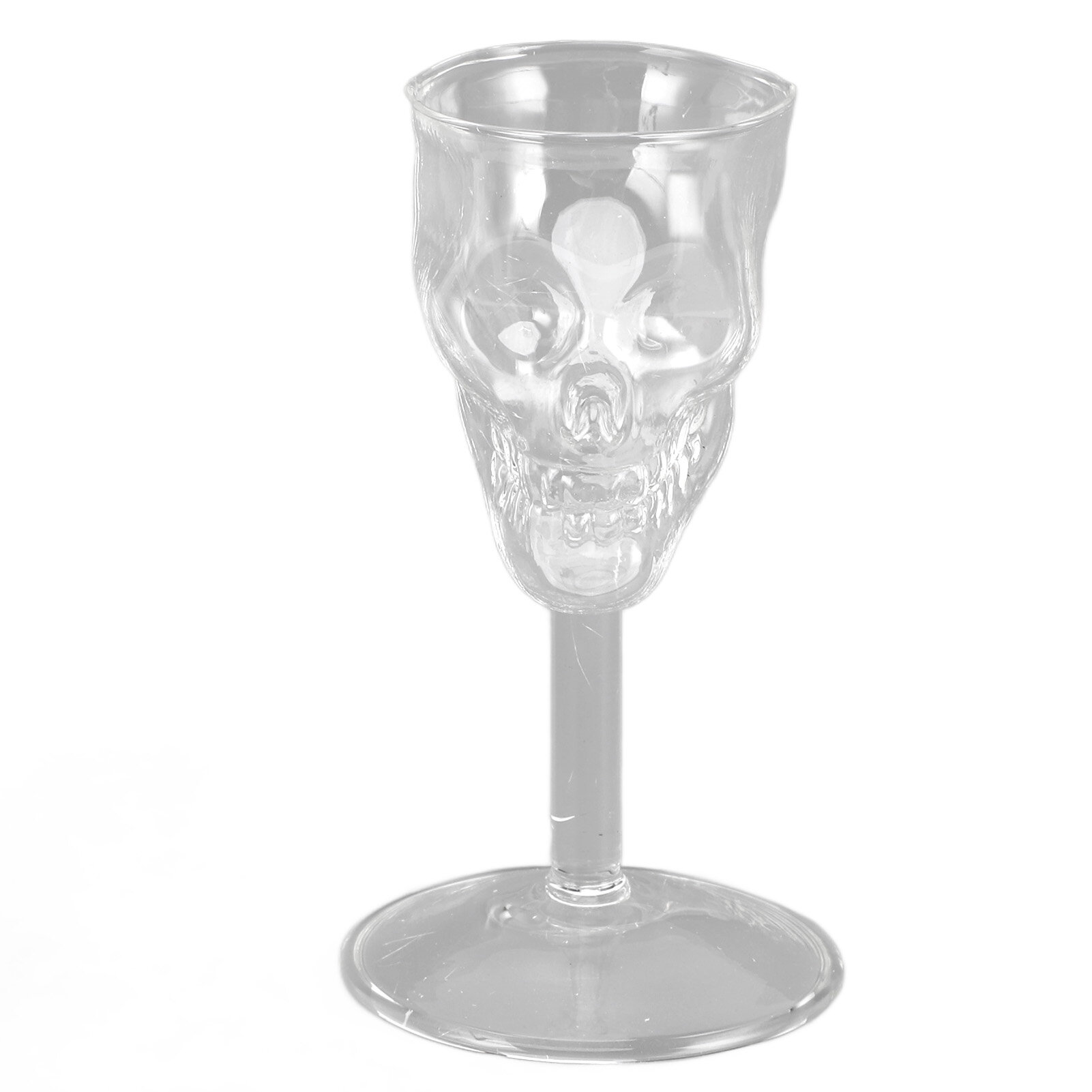 Хрустальная стеклянная голова черепа бок