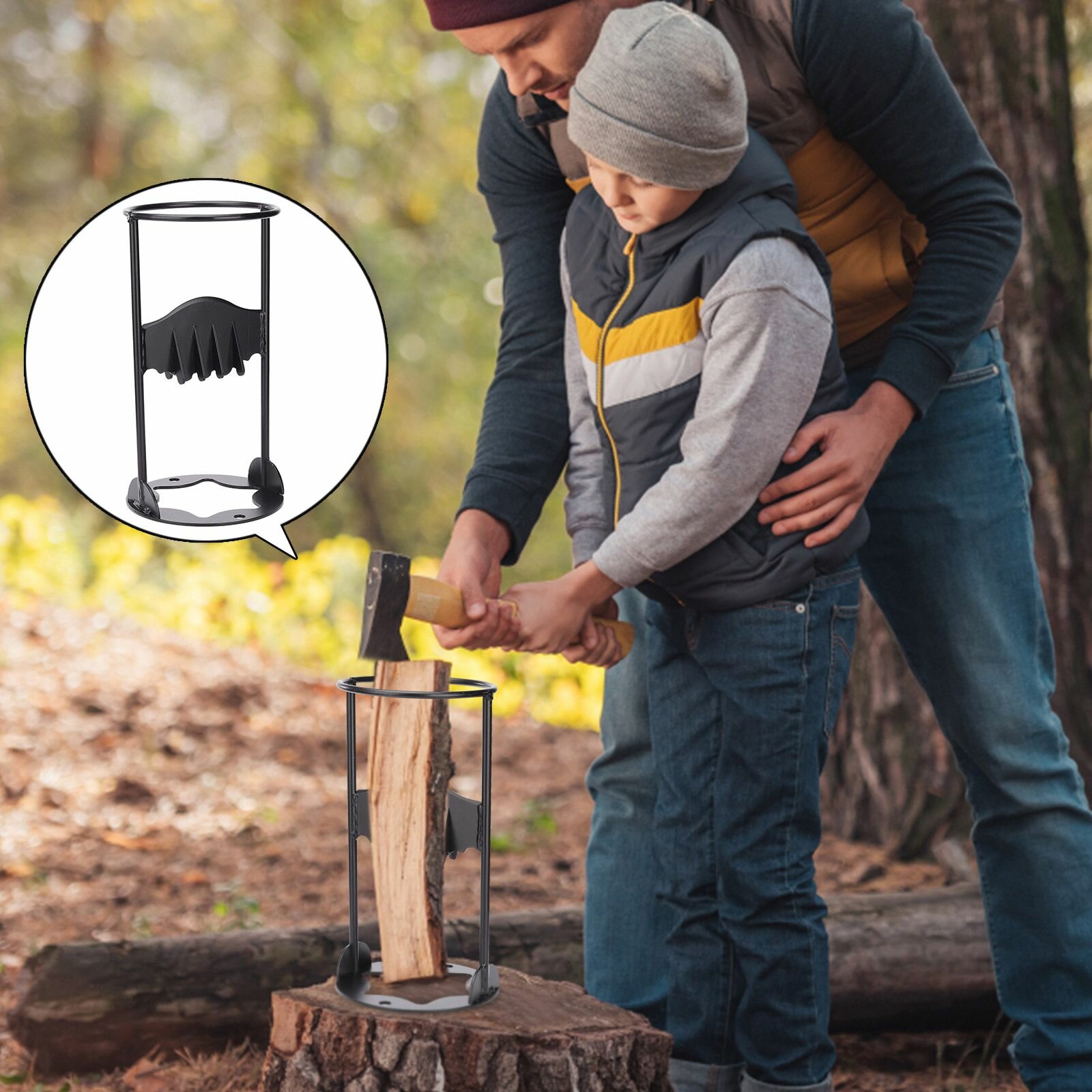 Ручной дровокол для разделения бревен