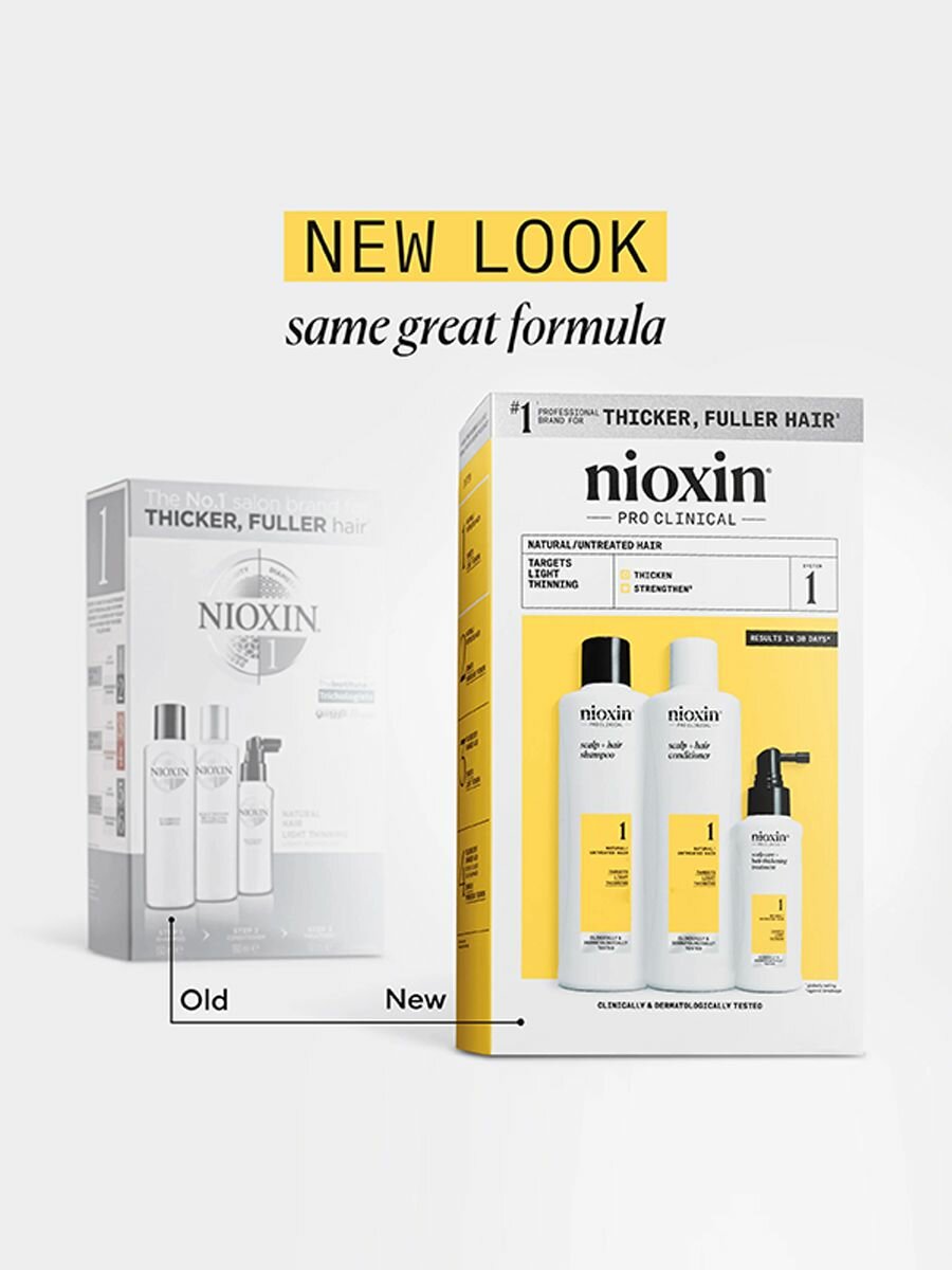 Набор для волос Nioxin "System" 1, против выпадения, укрепление, утолщение