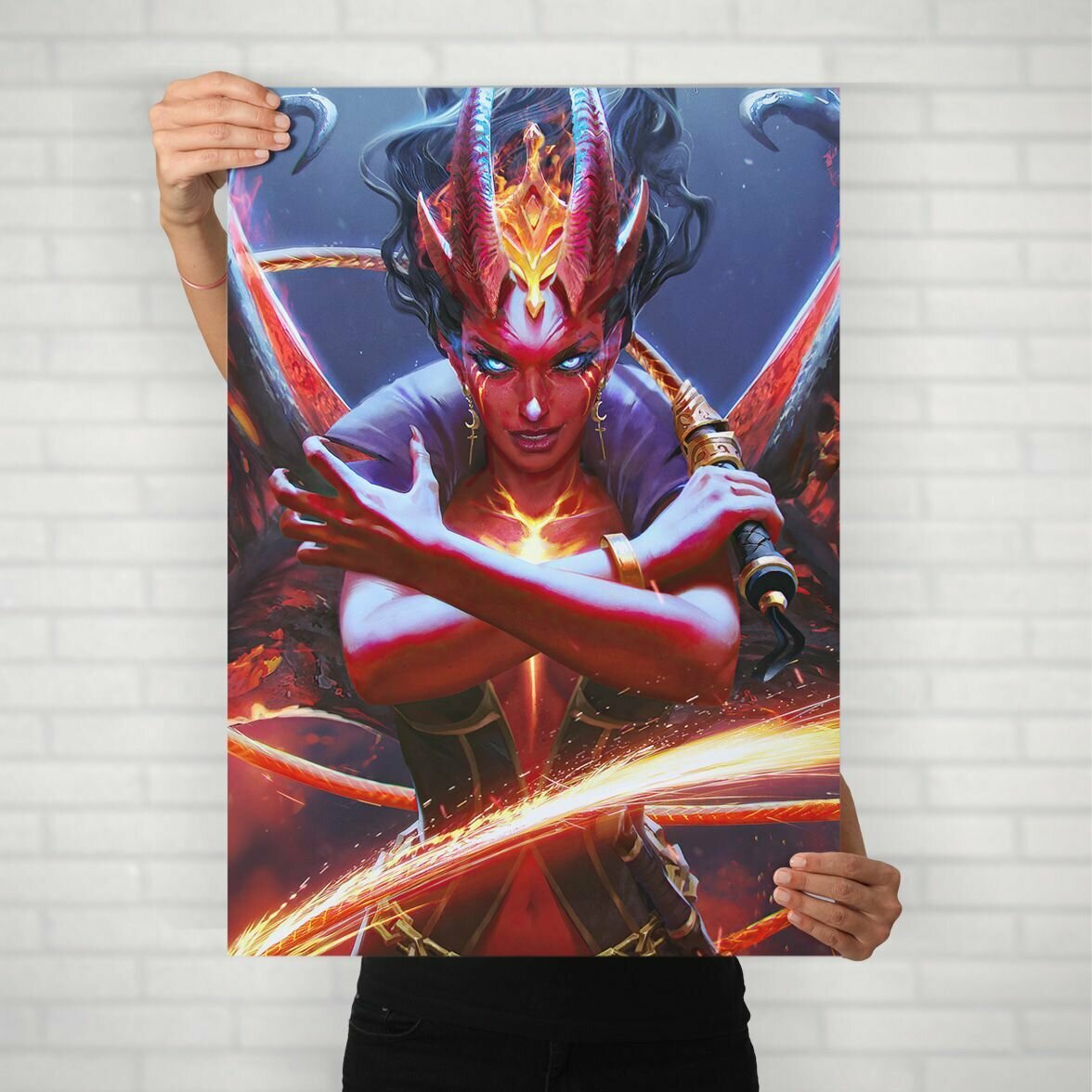 Плакат на стену для интерьера Dota 2 (Queen Of Pain 4) - Постер по игре формата A1 (60х84 см)