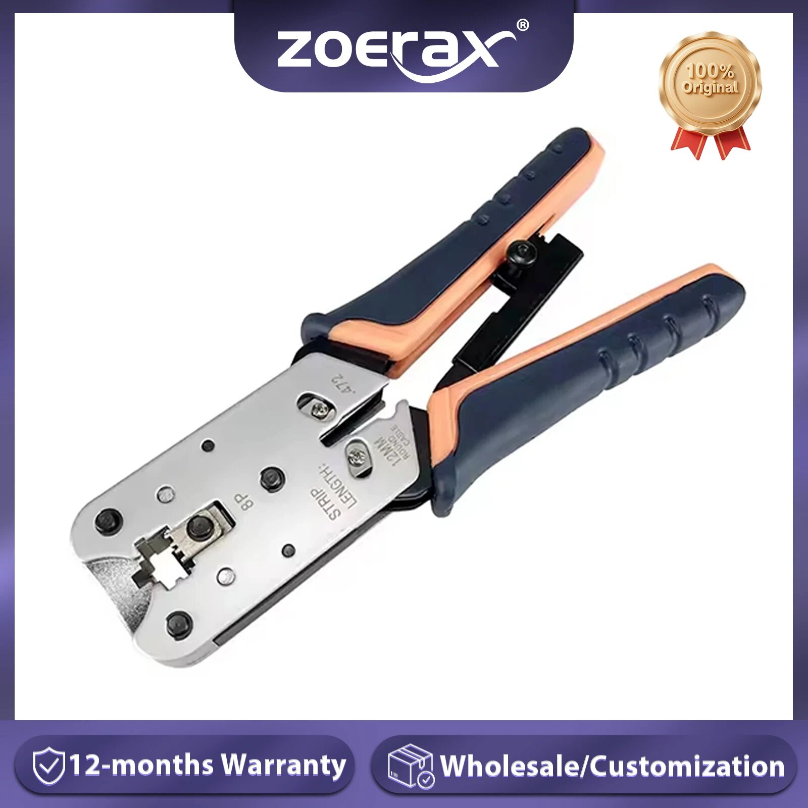 Инструмент для обжима сетевых кабелей ZoeRax 8P RJ45