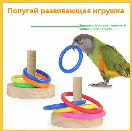 Игрушки для птиц, Интерактивная игрушка с кольцом попугая