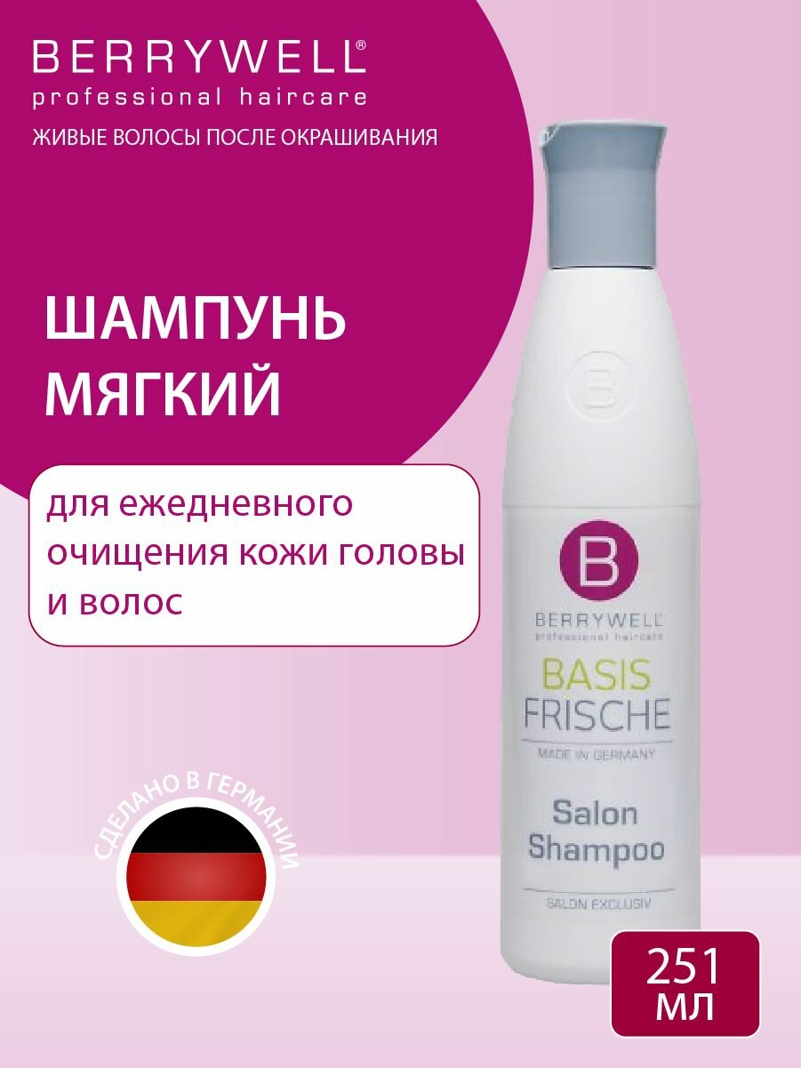 Шампунь Berrywell, Мягкий для ежедневного очищения кожи головы и волос, 251 мл