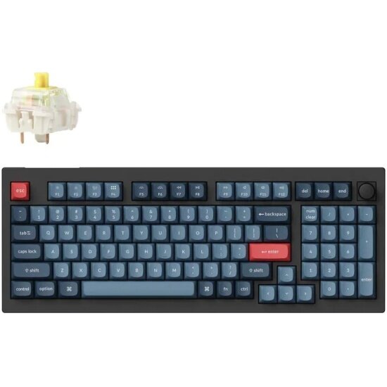 Клавиатура Keychron V5 Max, Banana Switches, беспроводная, Carbon Black (V5M-D4-RU)