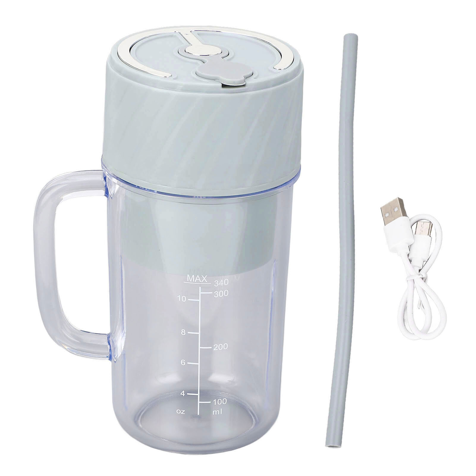 Portable Blender Multifunctional Efficient Rechargeable 10 Blades Juicing Cup for Smoothies Sauces Juices Protein Powder Puree Green