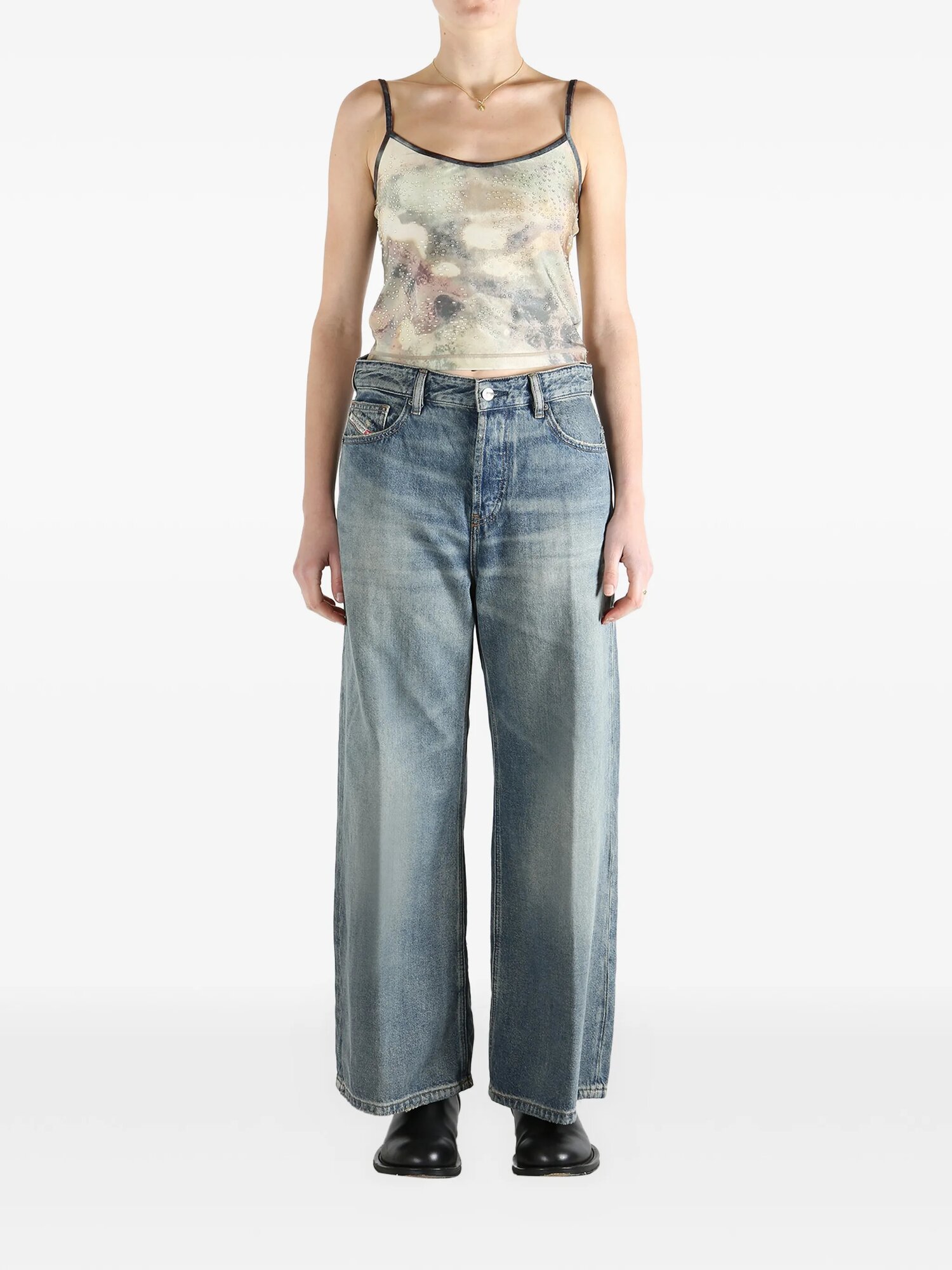 Топ DIESEL Embellished top, размер XL, разноцветный — фото 1