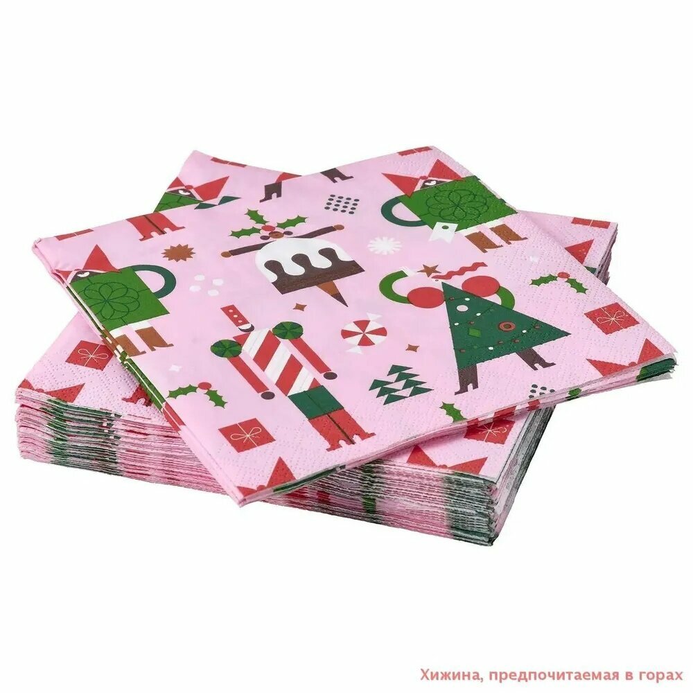 IKEA Салфетка сервировочная Бумага 33x33см, 30шт.