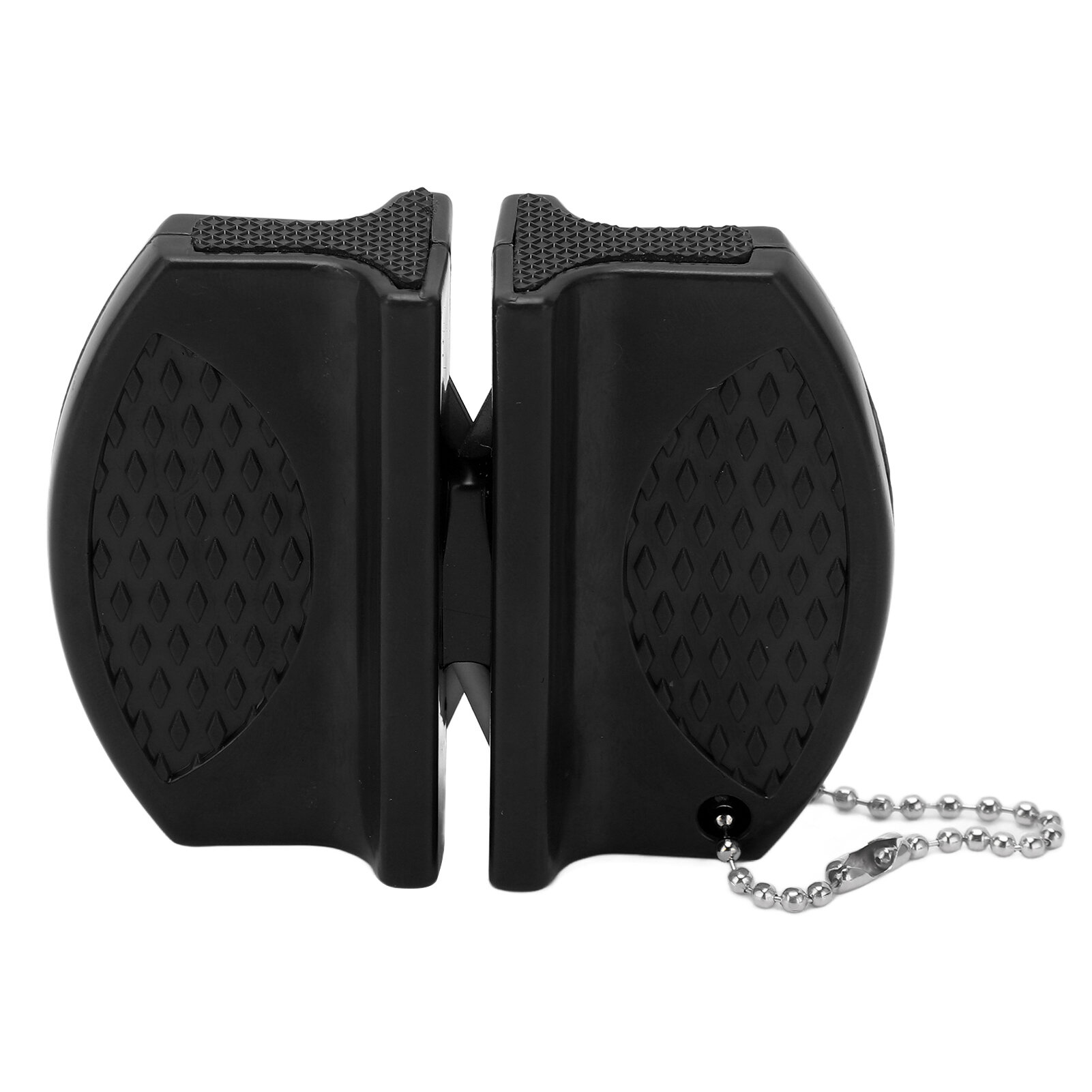Portable Mini Knife Sharpener Multifunctional Double Sided Pocket for Outdoor UseBlack