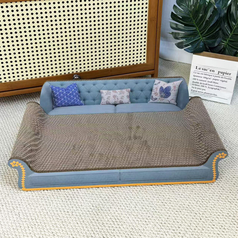 Диван для кошек, когтеточка, точилка для когтей, роскошная кошачья кровать, шлифовальная машина для когтей, прочная когтеточка из гофрированной бумаги