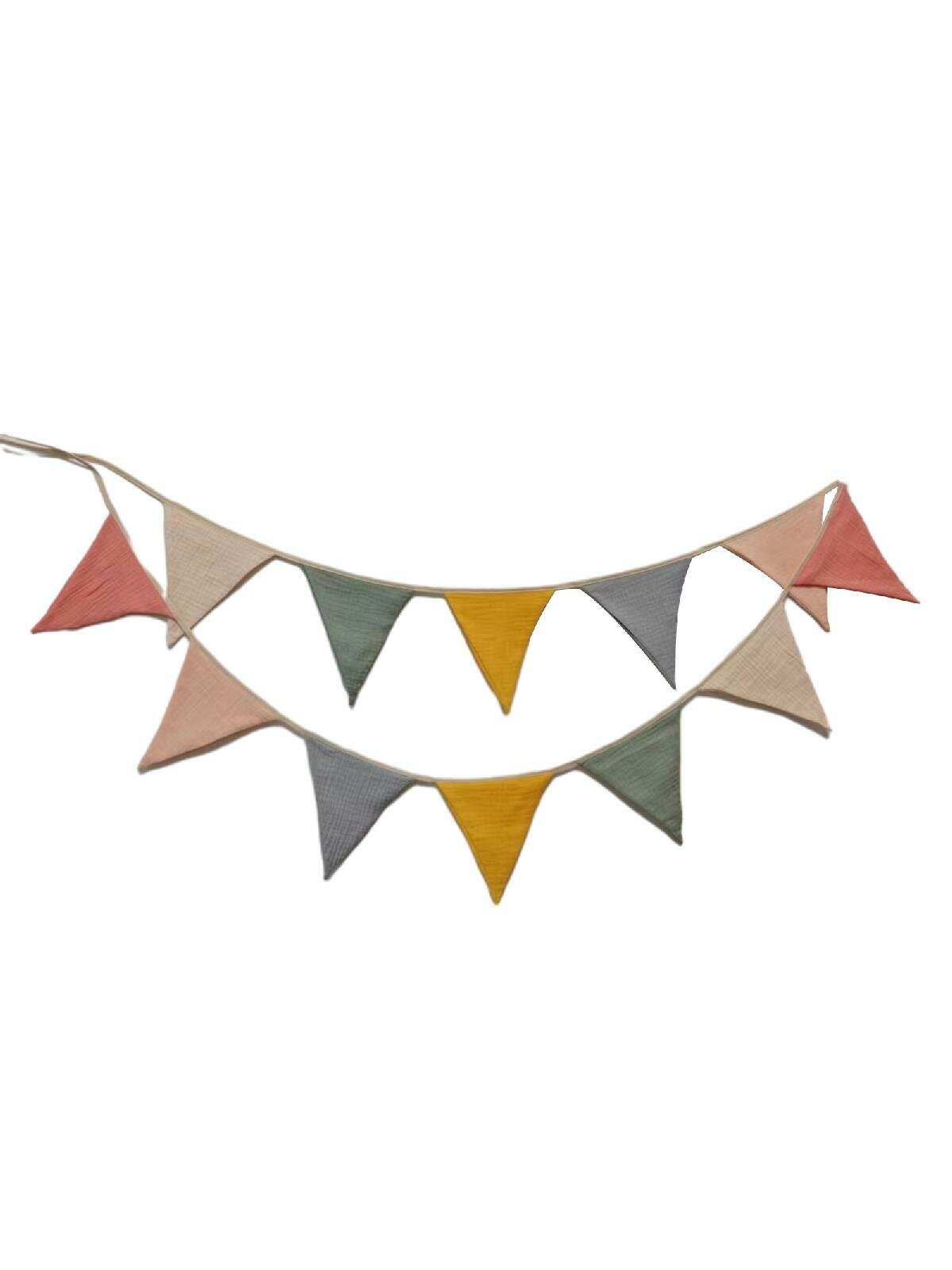 Многоцветный флаг Душа ребенка Вымпел Баннер Треугольники Флаги для детской фотосессии