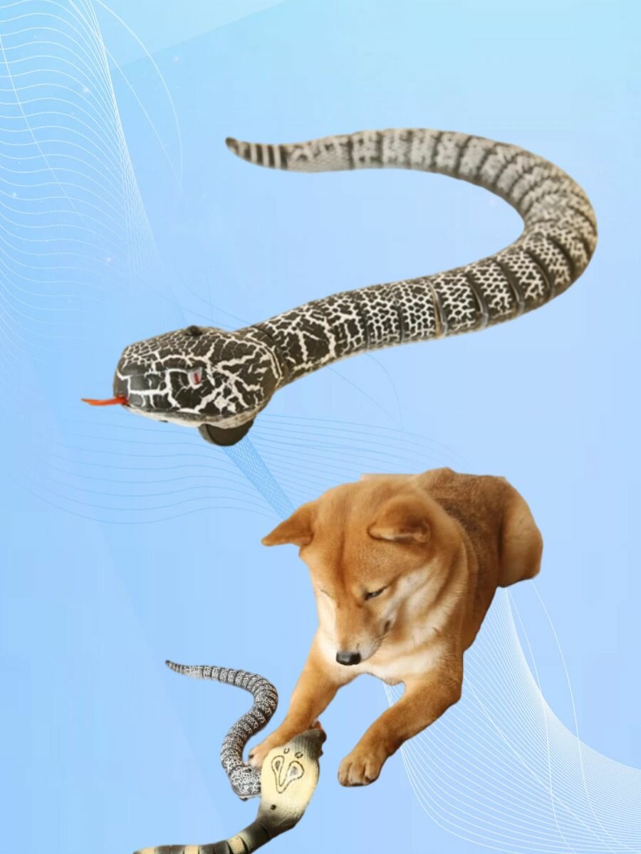 Игрушка для собак, Игрушечная змея с дистанционным управлением, Нетоксичный и безвкусный материал