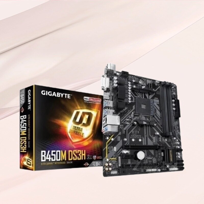 Материнская плата GIGABYTE B450M DS3H V2 поддерживает процессоры AMD Ryzen 5000/3-го поколения.