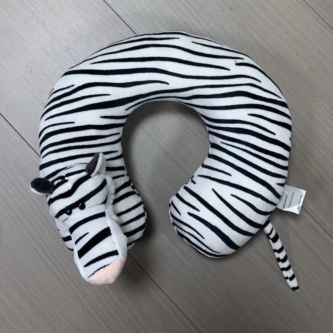 Милая подушка с животными для детей и взрослых, U-образная подушка для путешествий на самолете, подушка для поддержки шеи в машине, подушка для сна, портативная подушка