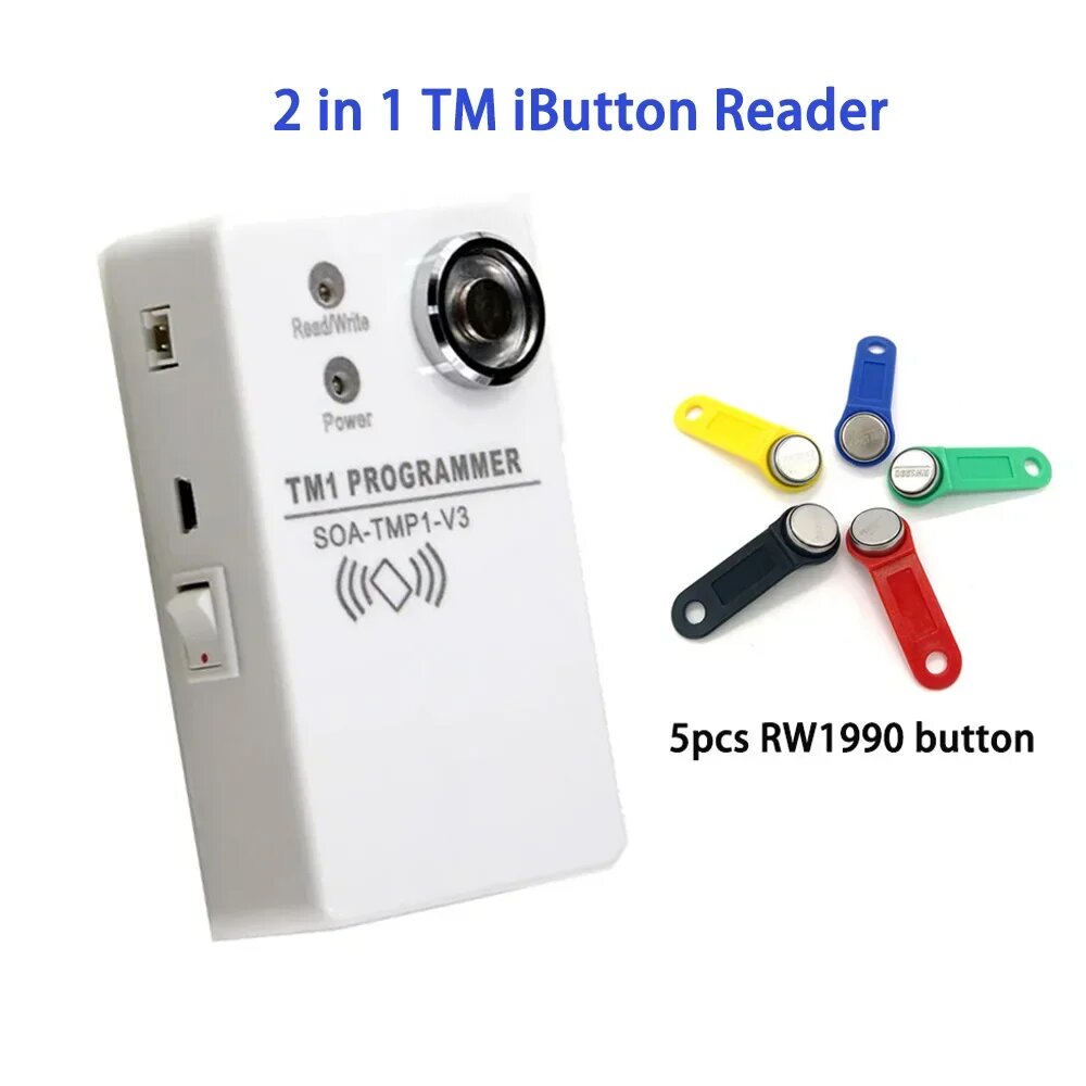 Копировальный аппарат iButton TM iButton Programmer DS1990A TM1 with 5pcs RW1990