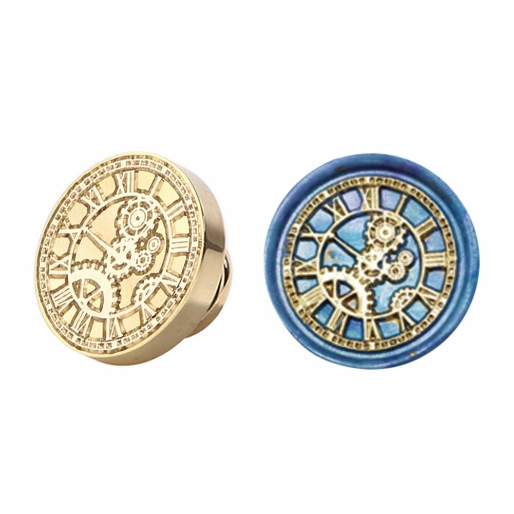 Штемпель для сургучной печати круглый, 25 мм, бронза, сменный элемент