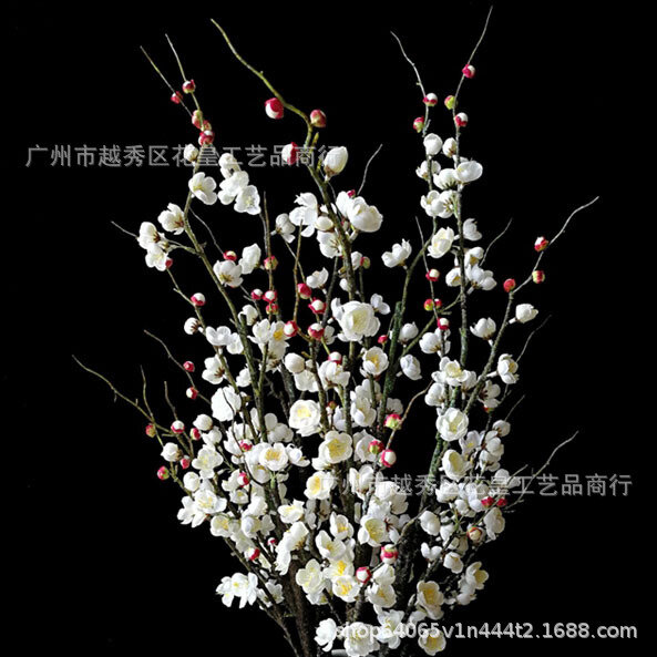 Искусственный цветок сливы, фальшивый цветок сливы, свадебная ветка сливы, китайский стиль, реквизит для китайской свадьбы, искусственное растение