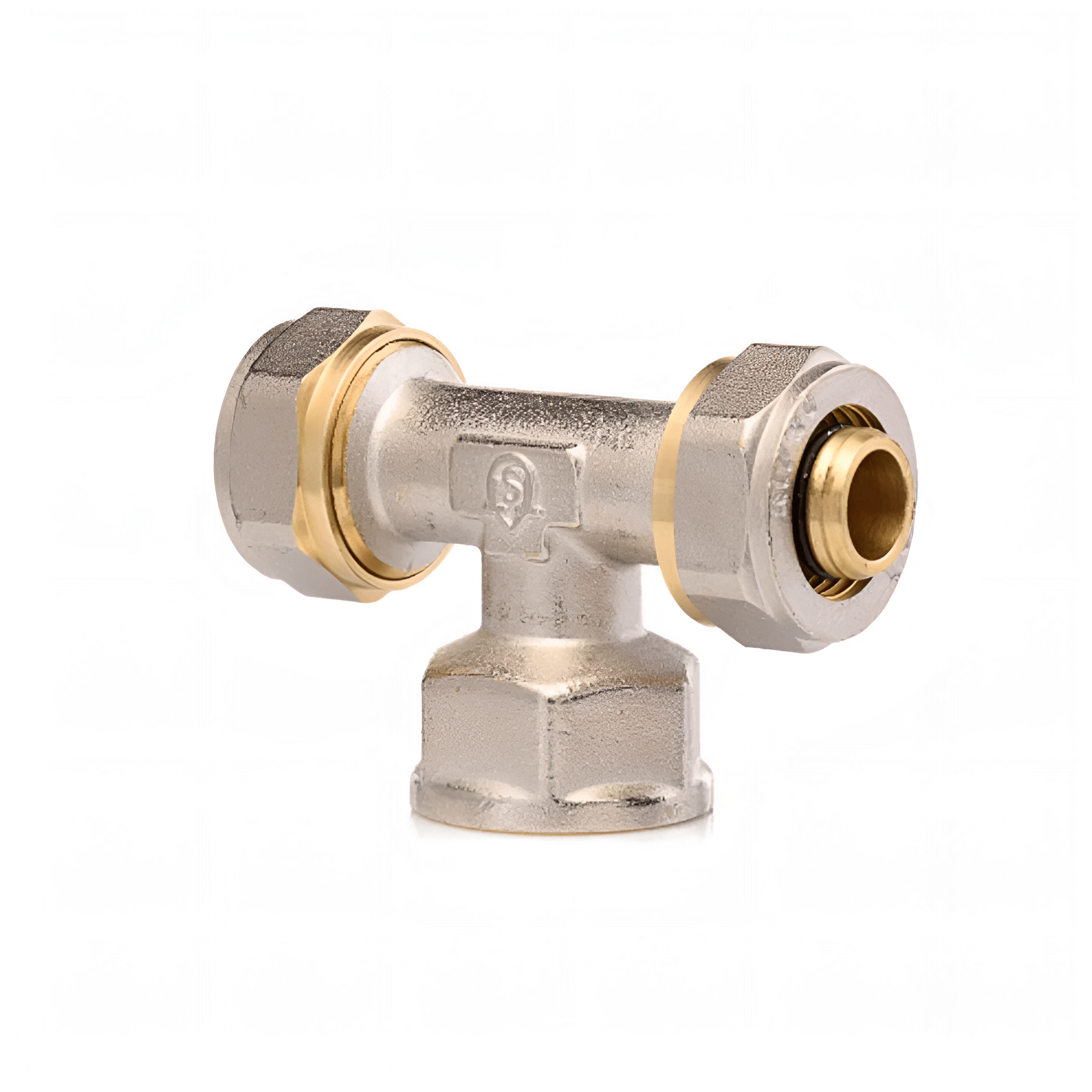 Фитинг для труб обжимной тройник с переходом на вн. р. 16х3/4"х16 TST