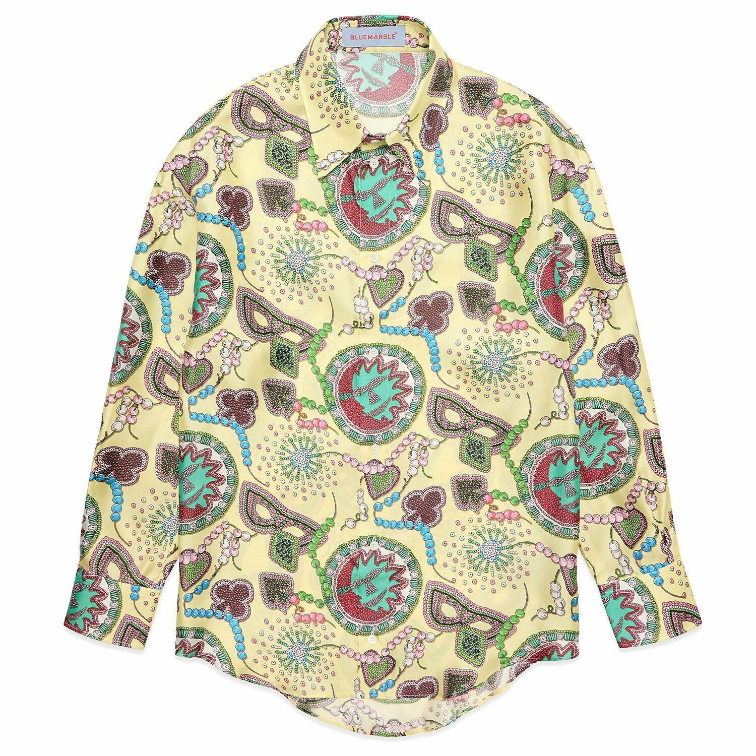Рубашка РУБАШКА BLUEMARBLE CLASSIC PRINTED SILK TWILL SHIRT