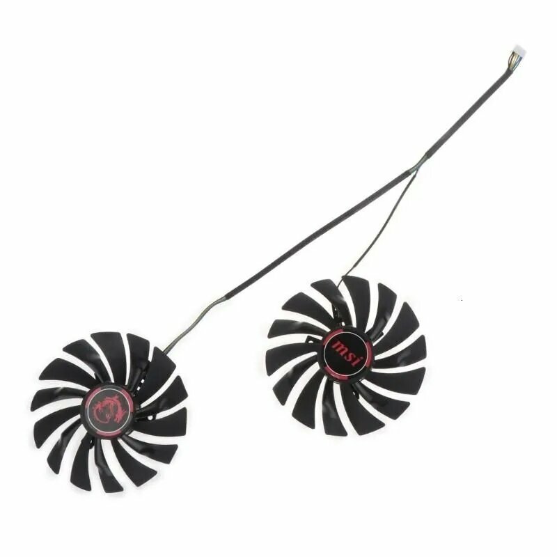 2 вентилятора GPU 95мм 4-pin для MSI GTX 980Ti/970/960, - A