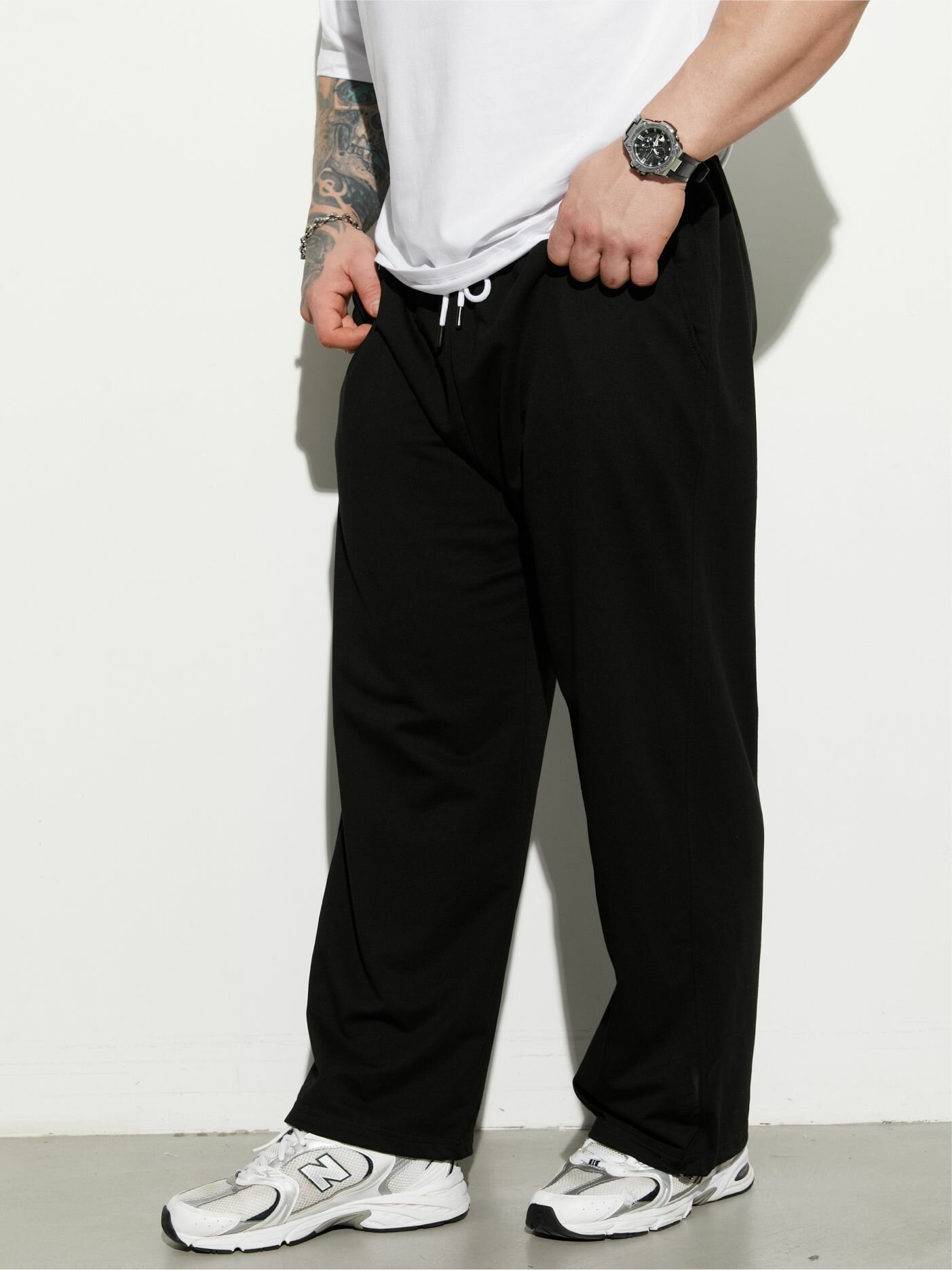 Брюки спортивные MR. BIGMAN, размер 6XL, черный/черный — фото 1