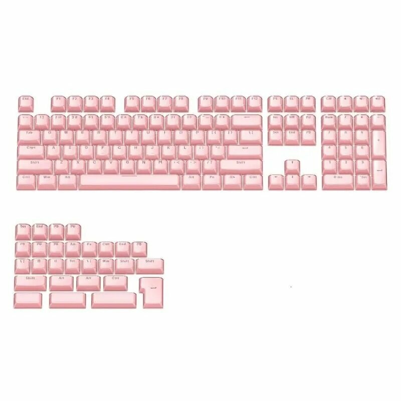 Кристальные Желейные Кейкапы OEM для Механических Клавиатур, Розовый - Полупрозрачный