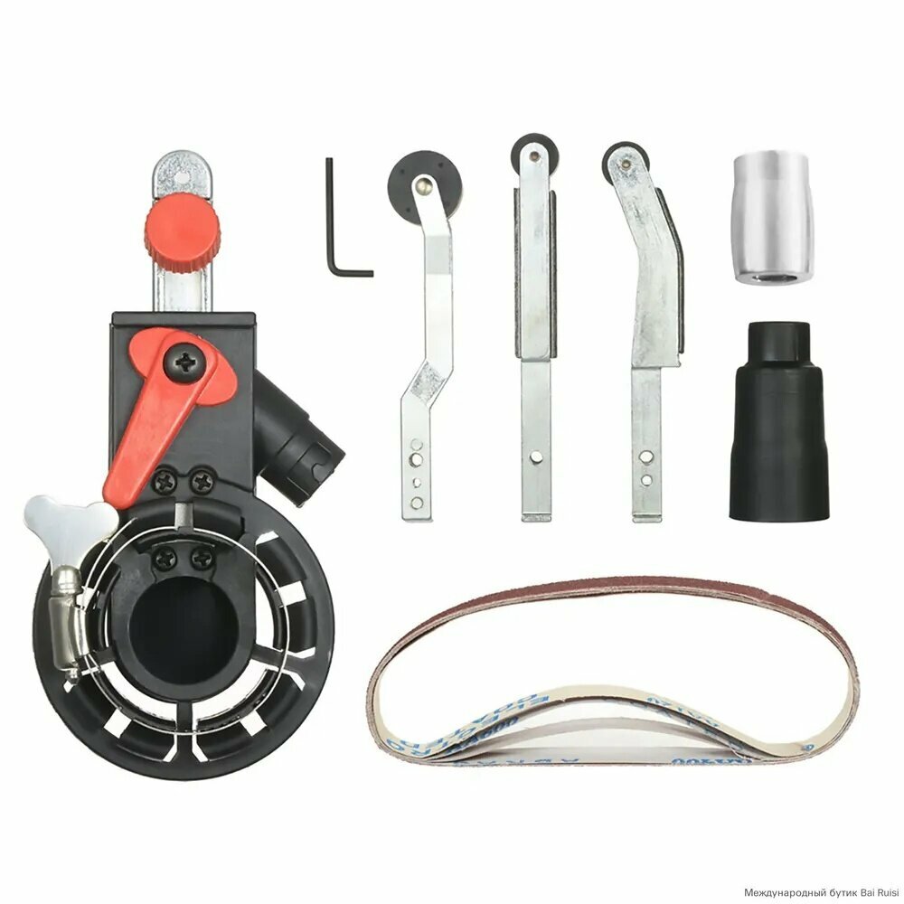 Многофункциональный мини-шлифовальный станок DIY, адаптер для шлифовальной ленты, ленточный напильник для электрической угловой шлифовальной машины 100 мм 4 дюйма