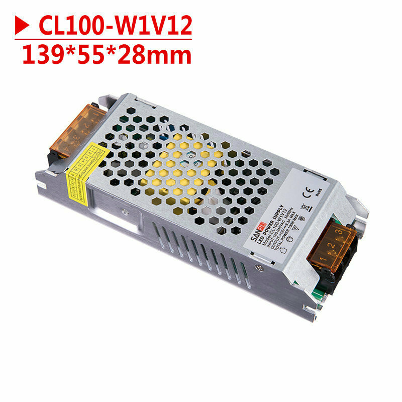 Ультратонкий линейный светодиодный блок питания 220В на 12В/24В/48В с постоянным напряжением для световых коробов и линейных светодиодных лент.