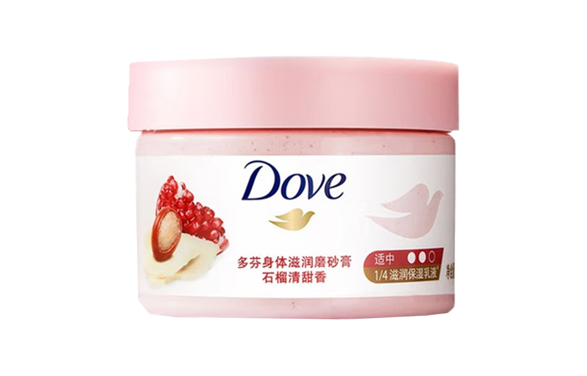 Скраб для тела унисекс Dove увлажняющий фруктовый аромат отшелушивающий гидратирующий, Single, 280g