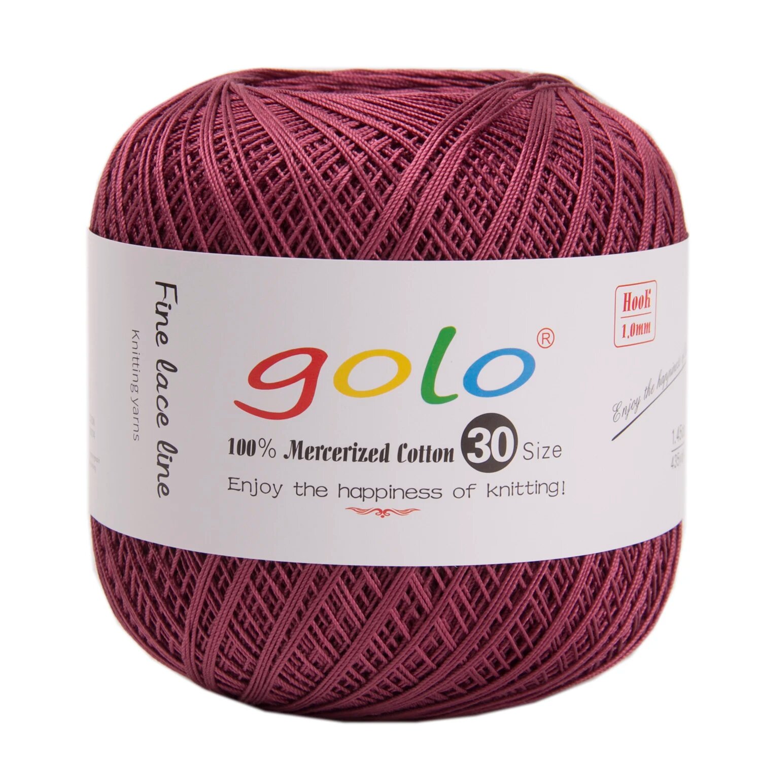 Пряжа Golo хлопок фиолетовый, 100% хлопок, 7-701-Red copper