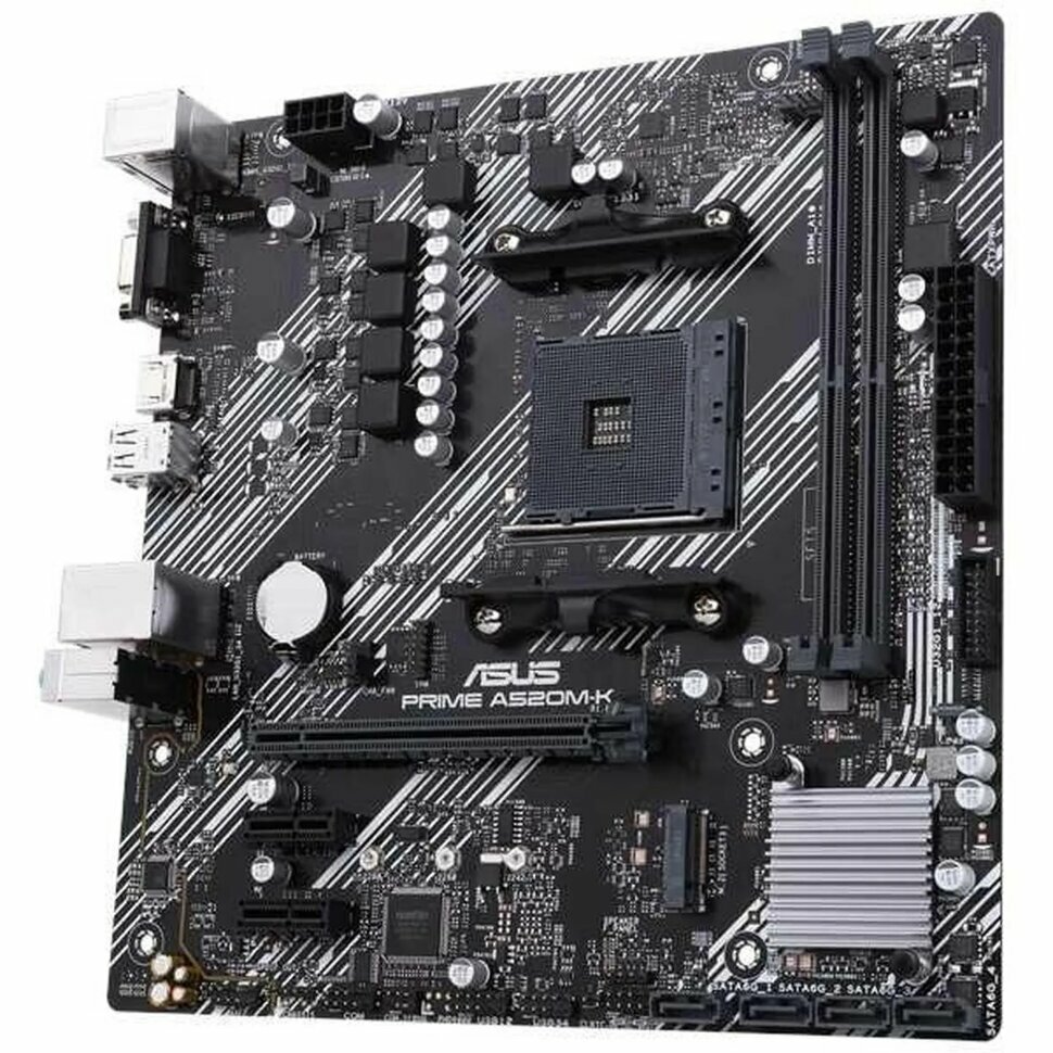Материнская плата Asus PRIME A520M-K Soc-AM4 AMD 2xDDR4 mATX, 2205186