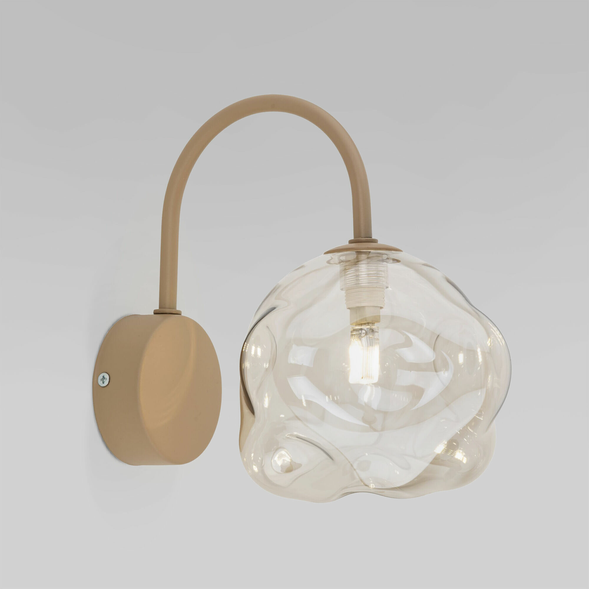 Бра / Настенный светильник со стеклянным плафоном TK Lighting Lava Sabia 11152, 8 Вт, G9, цвет бежевый