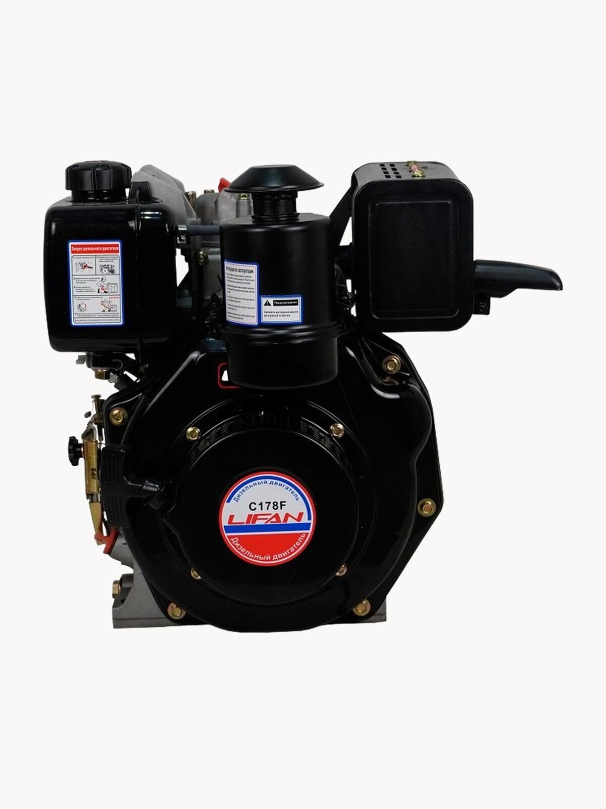 Двигатель дизельный Lifan Diesel 178F D25 (6л. с, 296куб. см, вал 25мм, ручной старт)