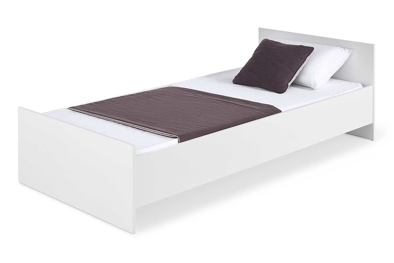 Кровать односпальная Hoff Сноули с основанием, без механизма, 90х200 см, цвет белый