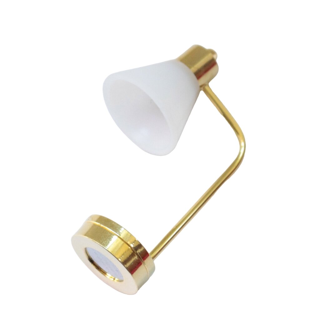 1/12 Кукольные Домики Миниатюрная Светодиодная Настольная Лампа с Белым Абажуром Элегантный Настольный Светильник Кукольные Домики Мебель Decoratvie Аксессуар