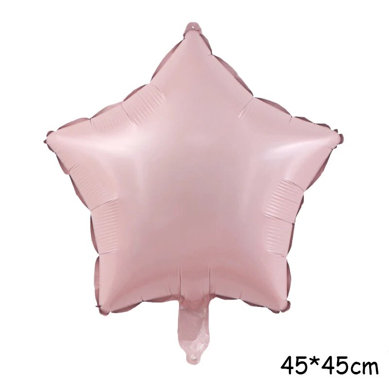 Фольгированные шары-пятиконечные звезды YUEYAO Розовый, baby pink, 5pcs
