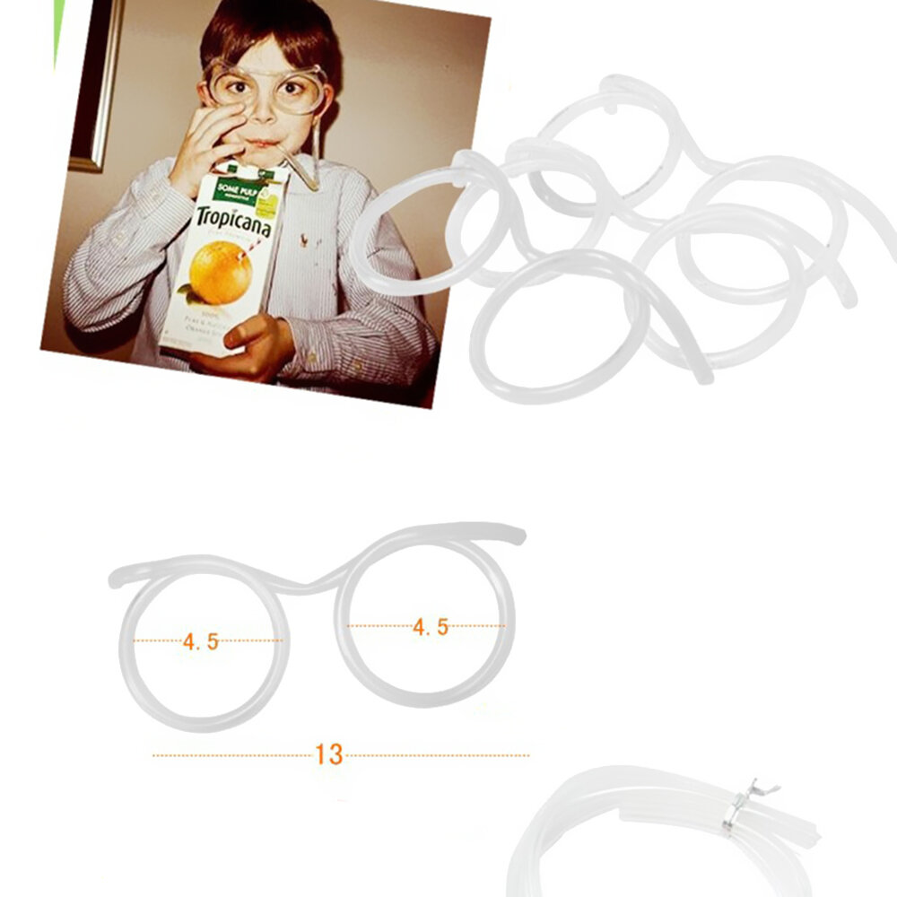 Забавные очки-соломинка с сумасшедшим, глупым прозрачным дизайном, стильный мультяшный подарок своими руками для детей, детского праздника или фестиваля