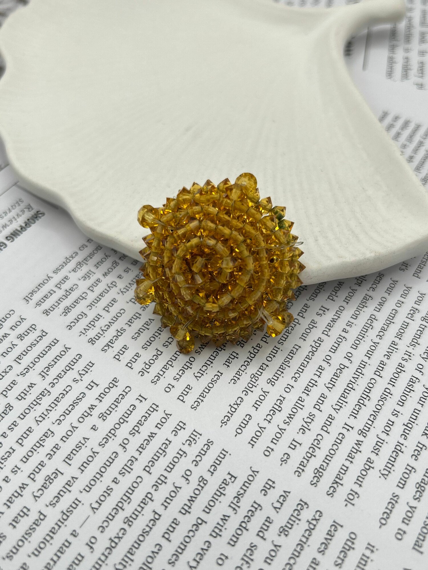 Винтажная наборная брошь, Чехословакия